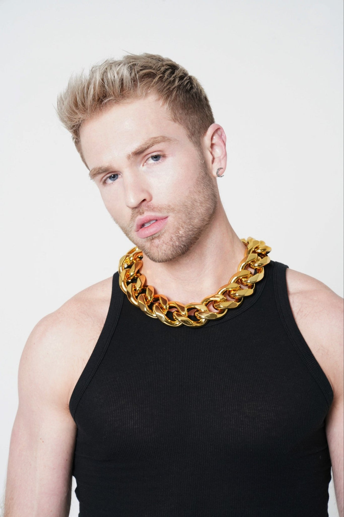 1.5" Thick Gold Chain Choker – TB-BondMen