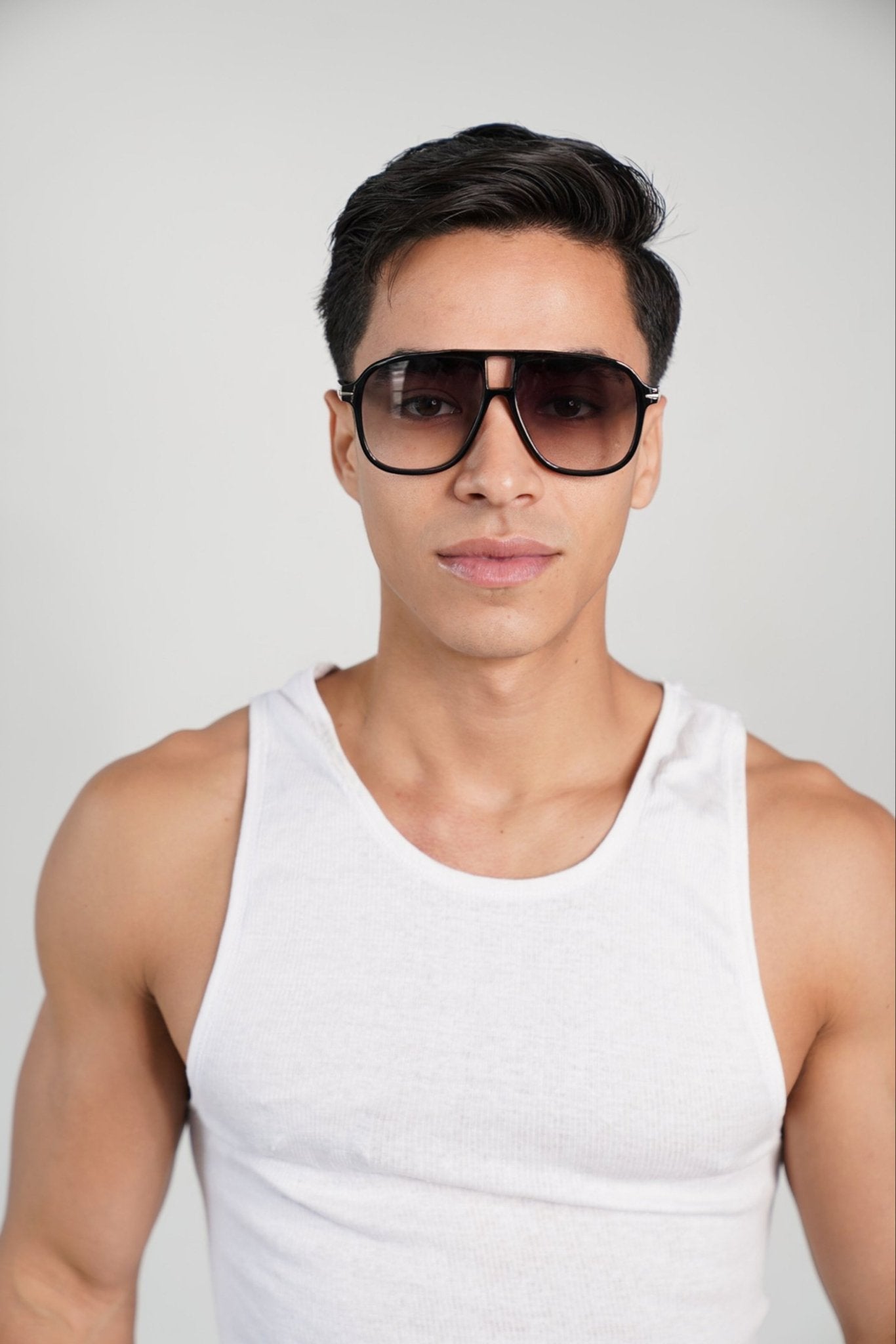 Oversized Retro Black Tint Summer Sunglasses – TB-BondMen